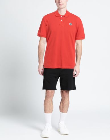 NORTH SAILS man polo shirt tomato red size xs cotton